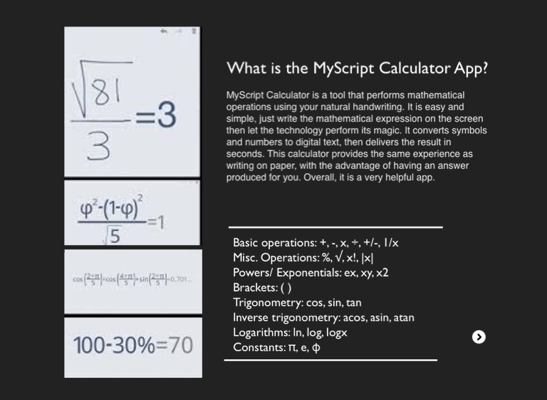 MyScript Calculator Review - Screen 2 on FlowVella - Presentation ...