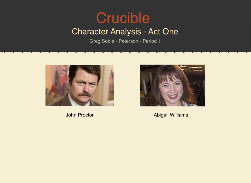 Crucible - Act One - Character Analysis on FlowVella - Presentation ...