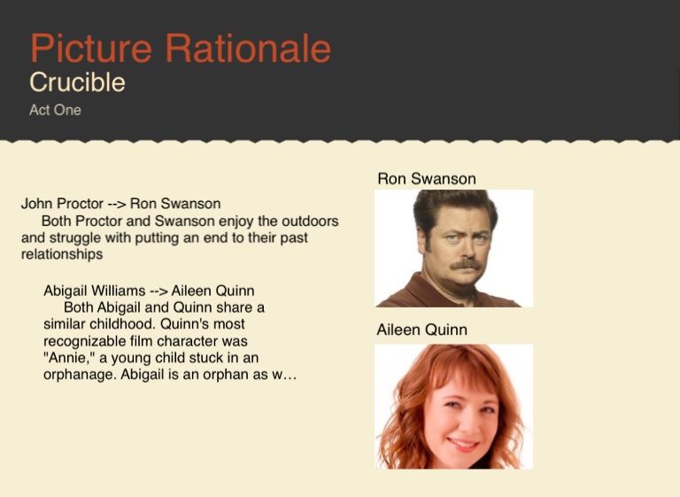Crucible - Act One - Character Analysis - Screen 5 on FlowVella ...