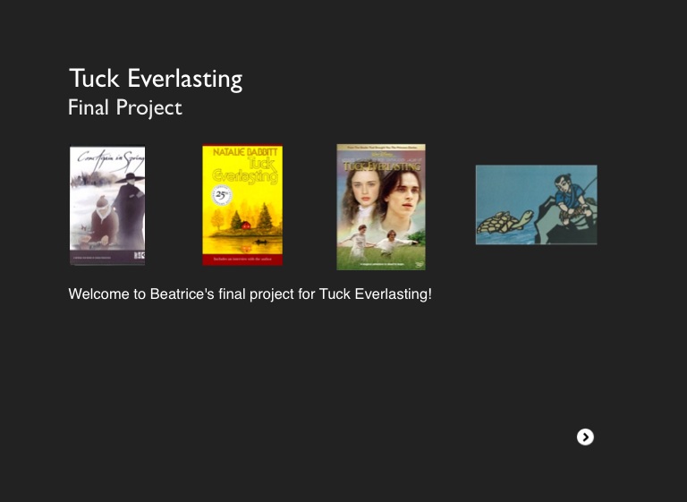 Tuck Everlasting Final Project on FlowVella - Presentation Software for ...
