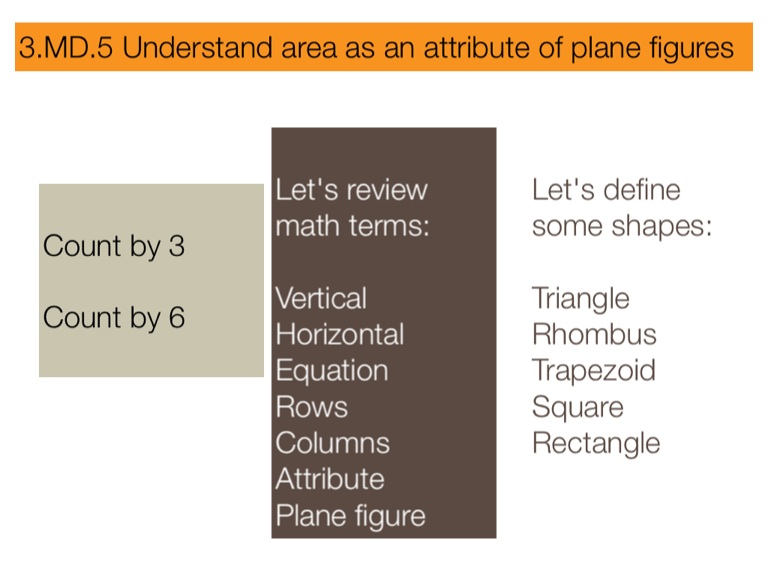 Understand Area as an attribute of plane figures (3.MD.5 on FlowVella ...