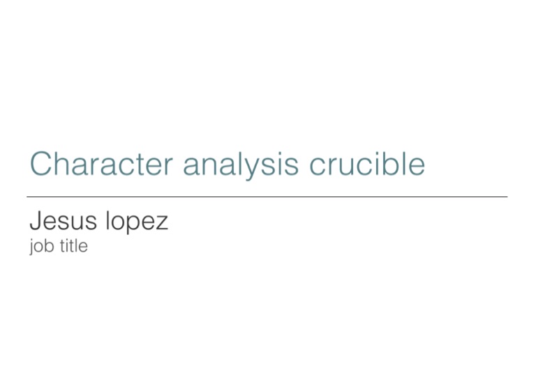 Character analysis on FlowVella - Presentation Software for Mac iPad ...