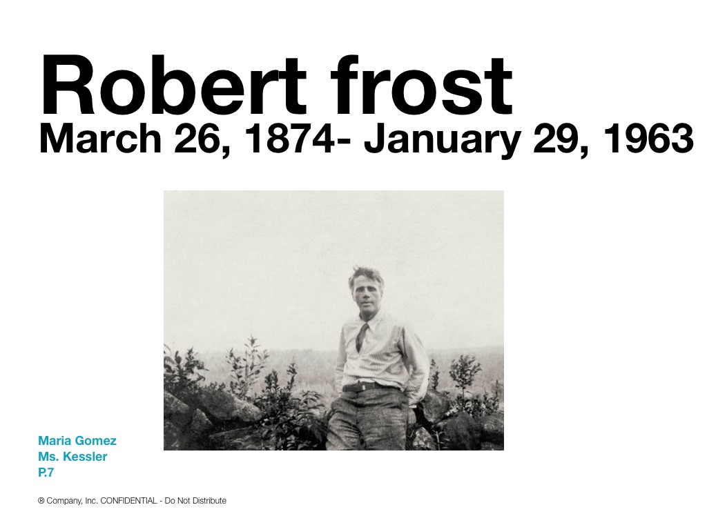 robert frost sonnet on FlowVella - Presentation Software for Mac iPad ...