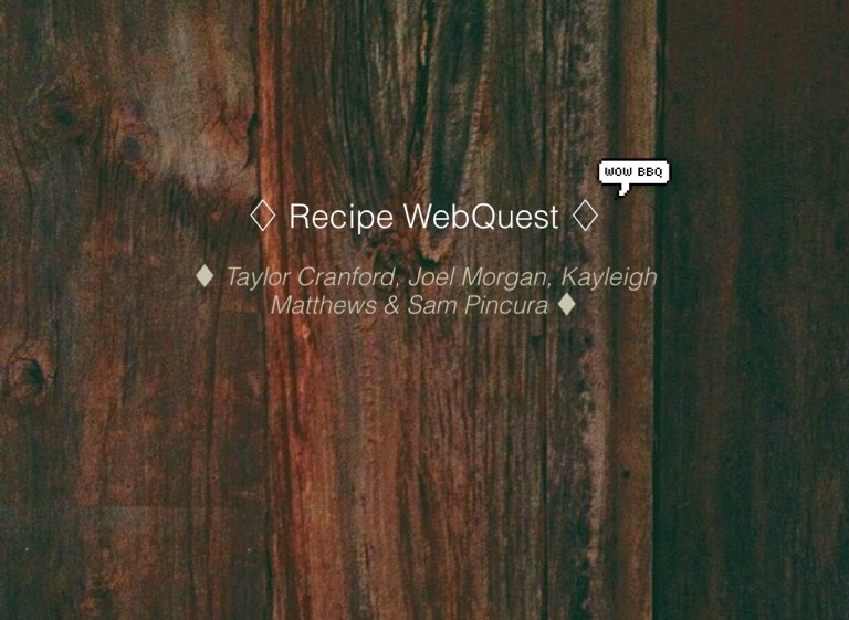 Recipe WebQuest on FlowVella - Presentation Software for Mac iPad and ...
